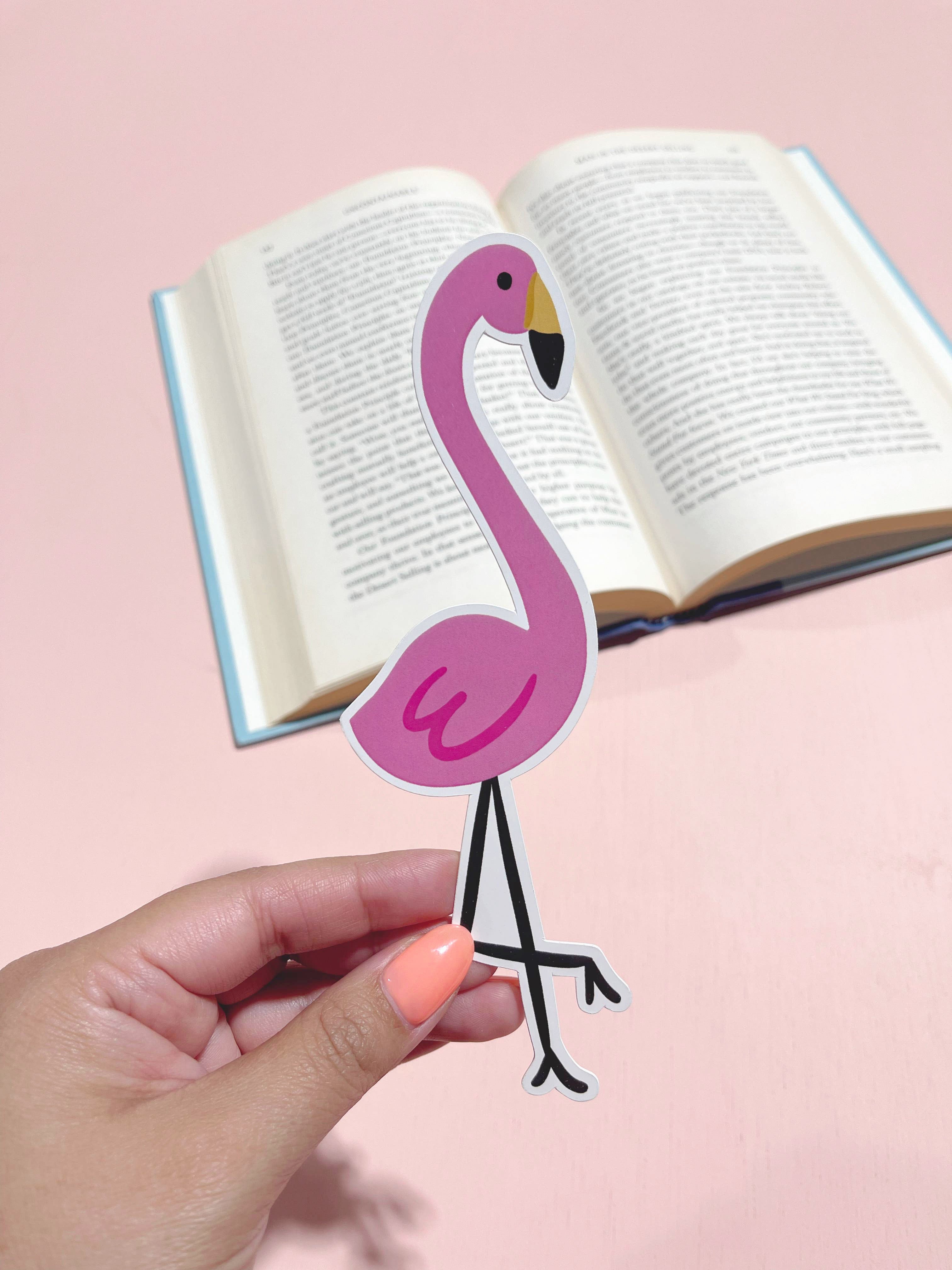 Flamingo Die Cut Bookmark – Maple Layne Market