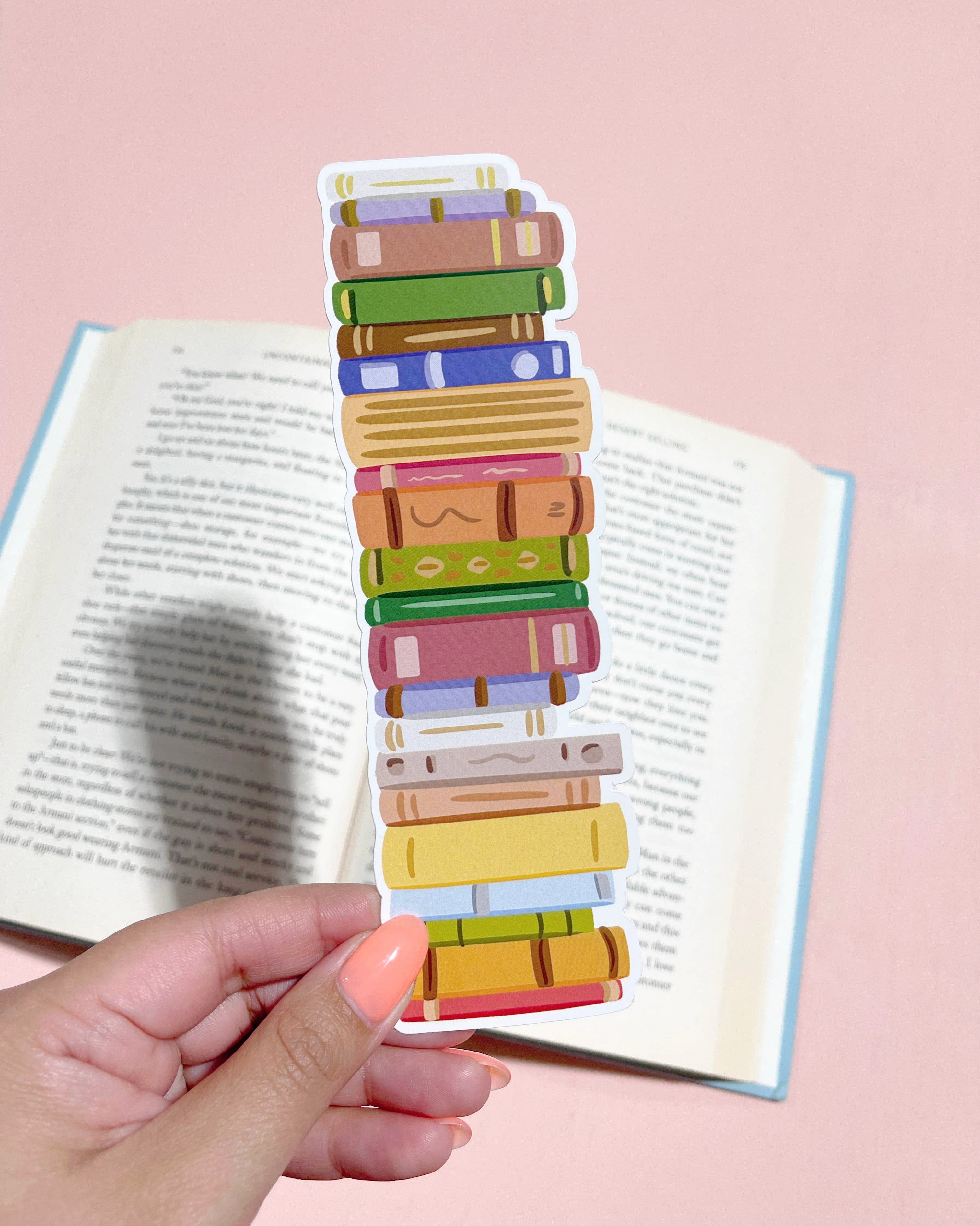 Stack of Books Die Cut Bookmark – Maple Layne Market