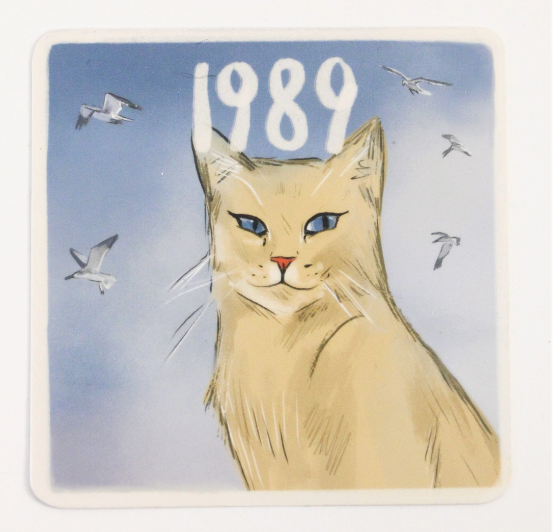 Swiftie Cat “1989” Sticker – Maple Layne Market